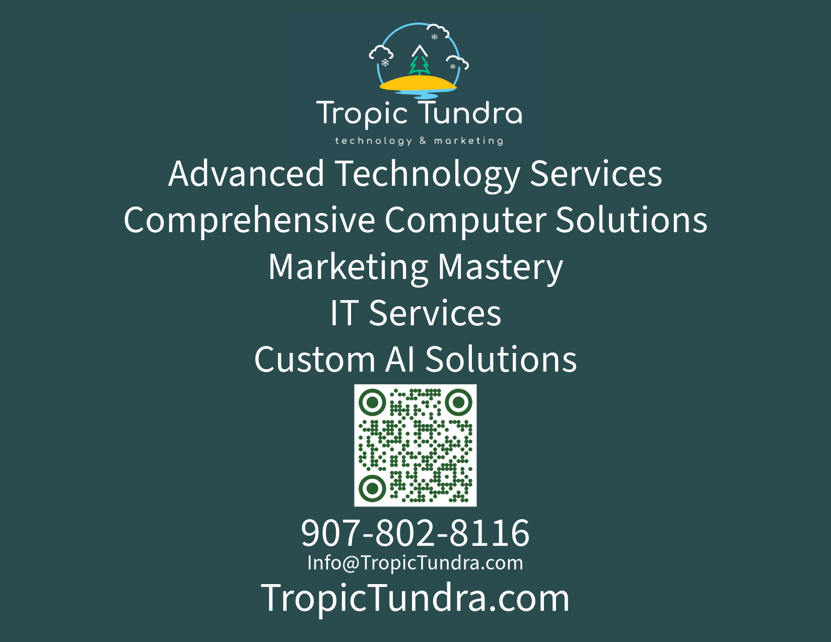Welcome to Tropic Tundra, where cutting-edge technology meets innovative solutions. Specializing ...