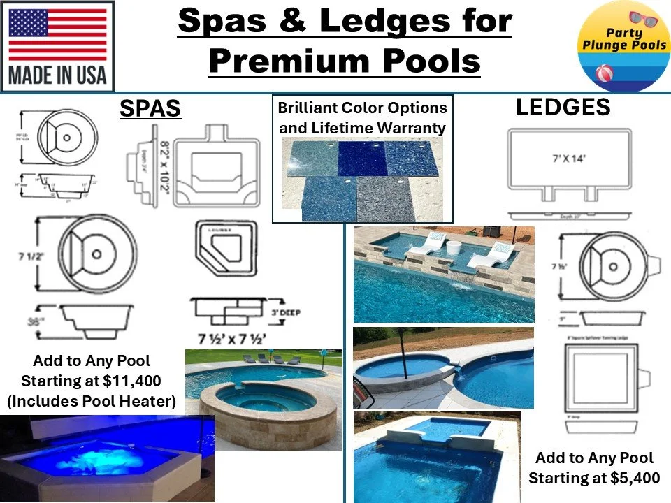 Sizes & Prices — Party Plunge Pools