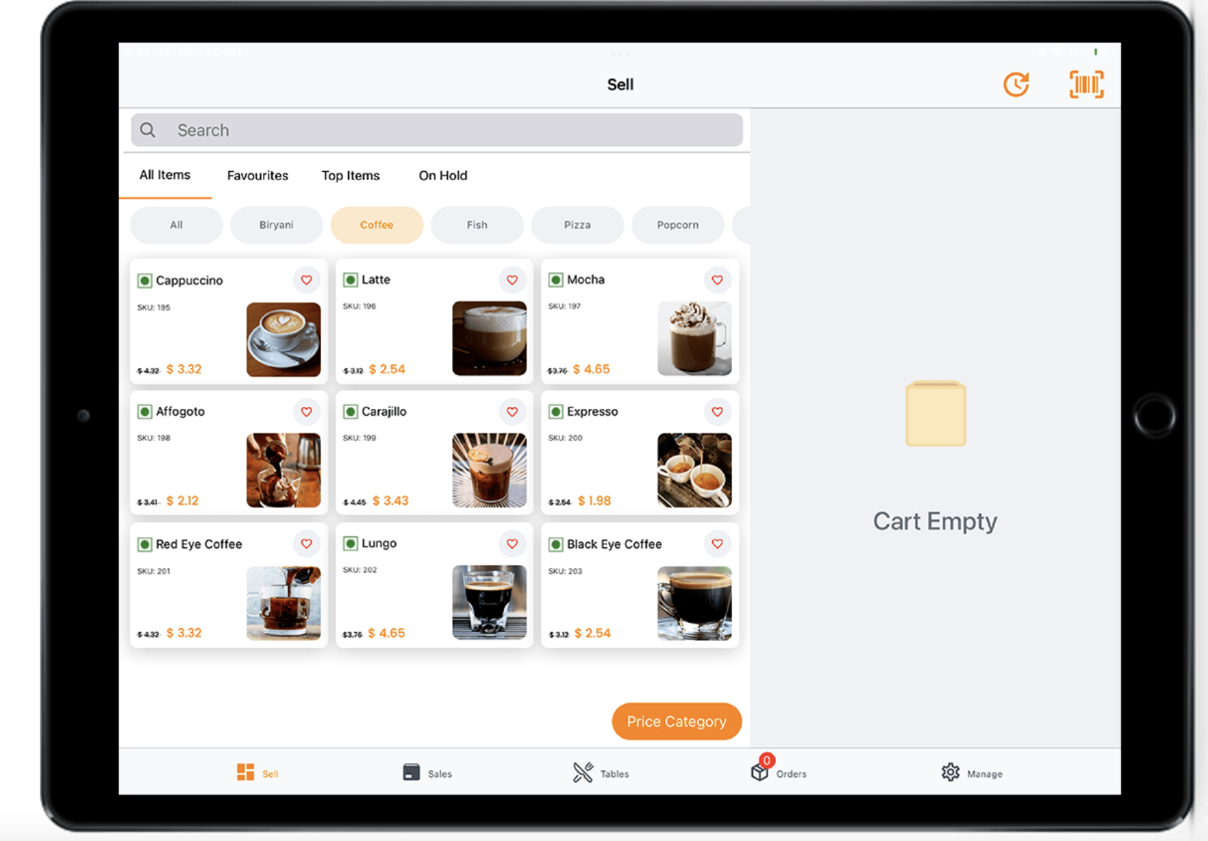 Ipad Menu Management — Aeliapos.com