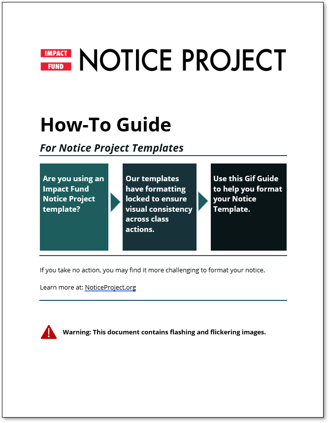 Resources for Class Action Notices