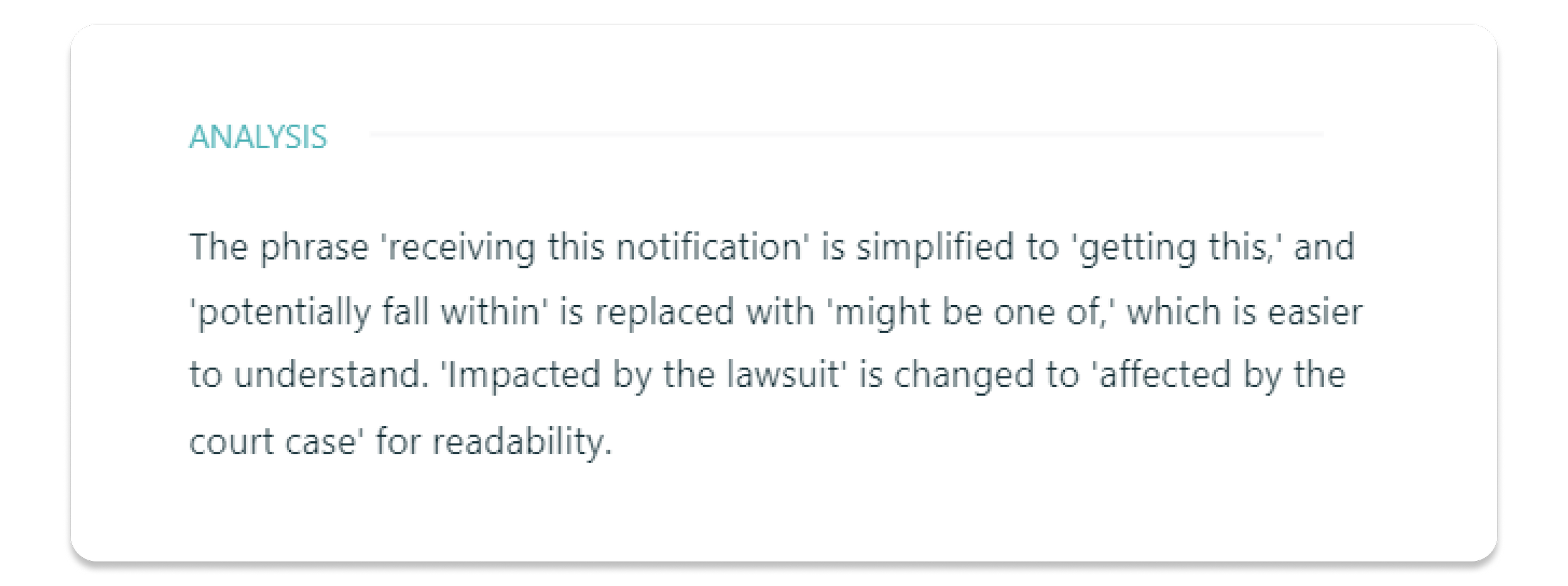 Class Action Notice - Plain-Language Software Tool