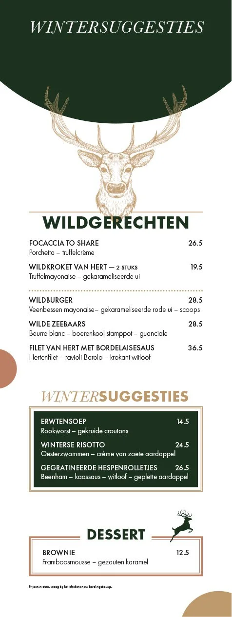 Menukaart — MAISON MATHIS