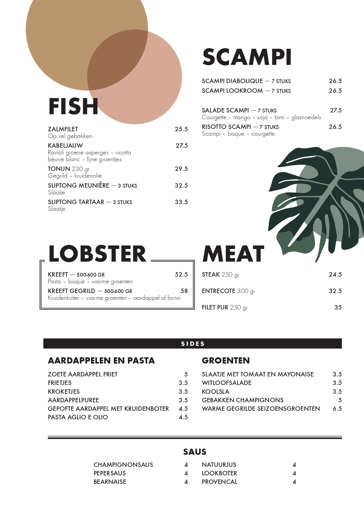 Menukaart — MAISON MATHIS