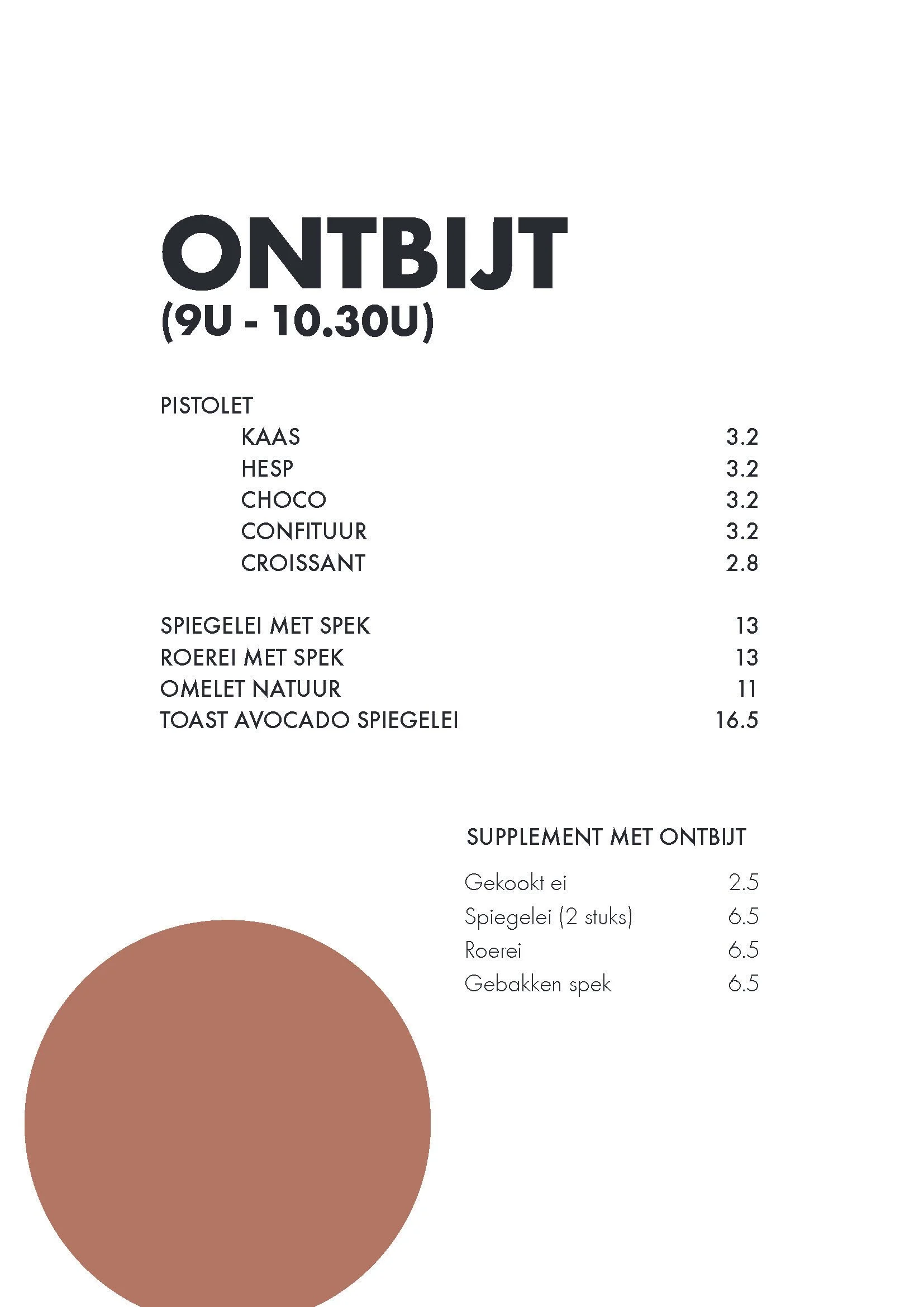 Menukaart — MAISON MATHIS