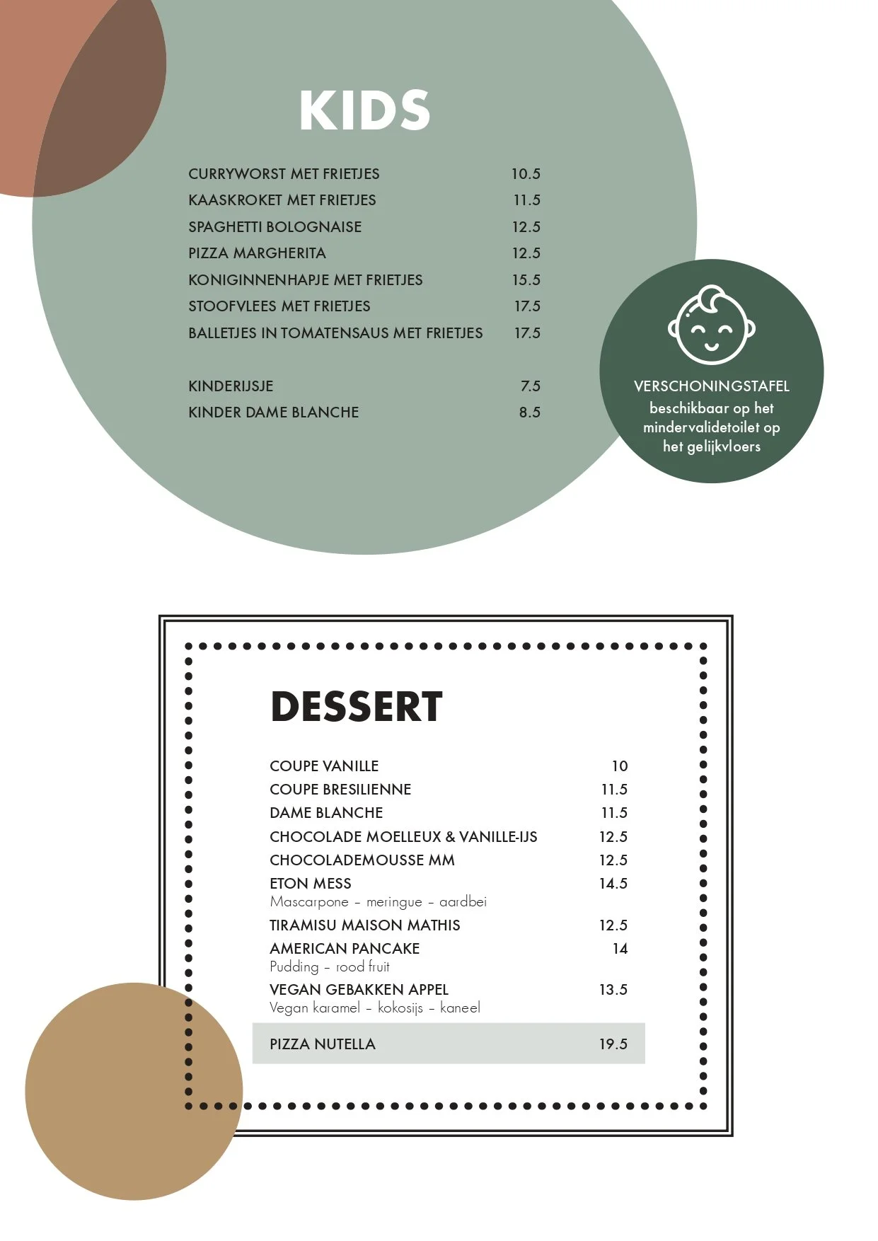 Menukaart — MAISON MATHIS