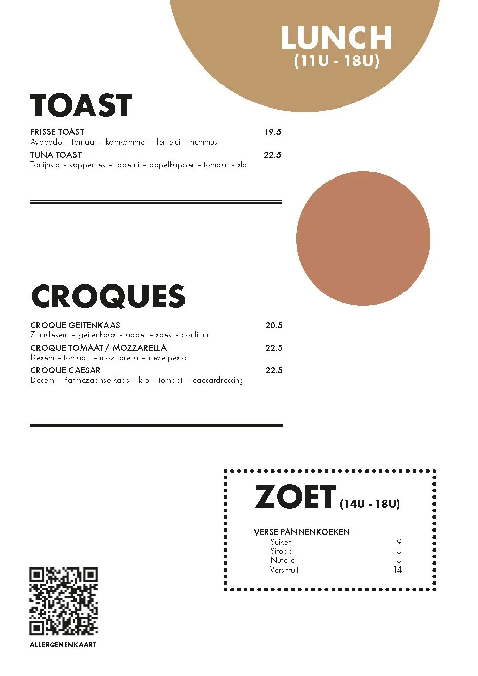 Menukaart — MAISON MATHIS