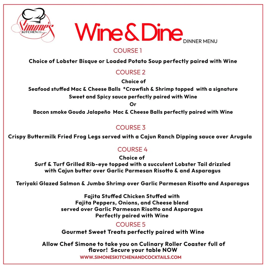 DINNER FORM — Simone's Kitchen and Cocktails