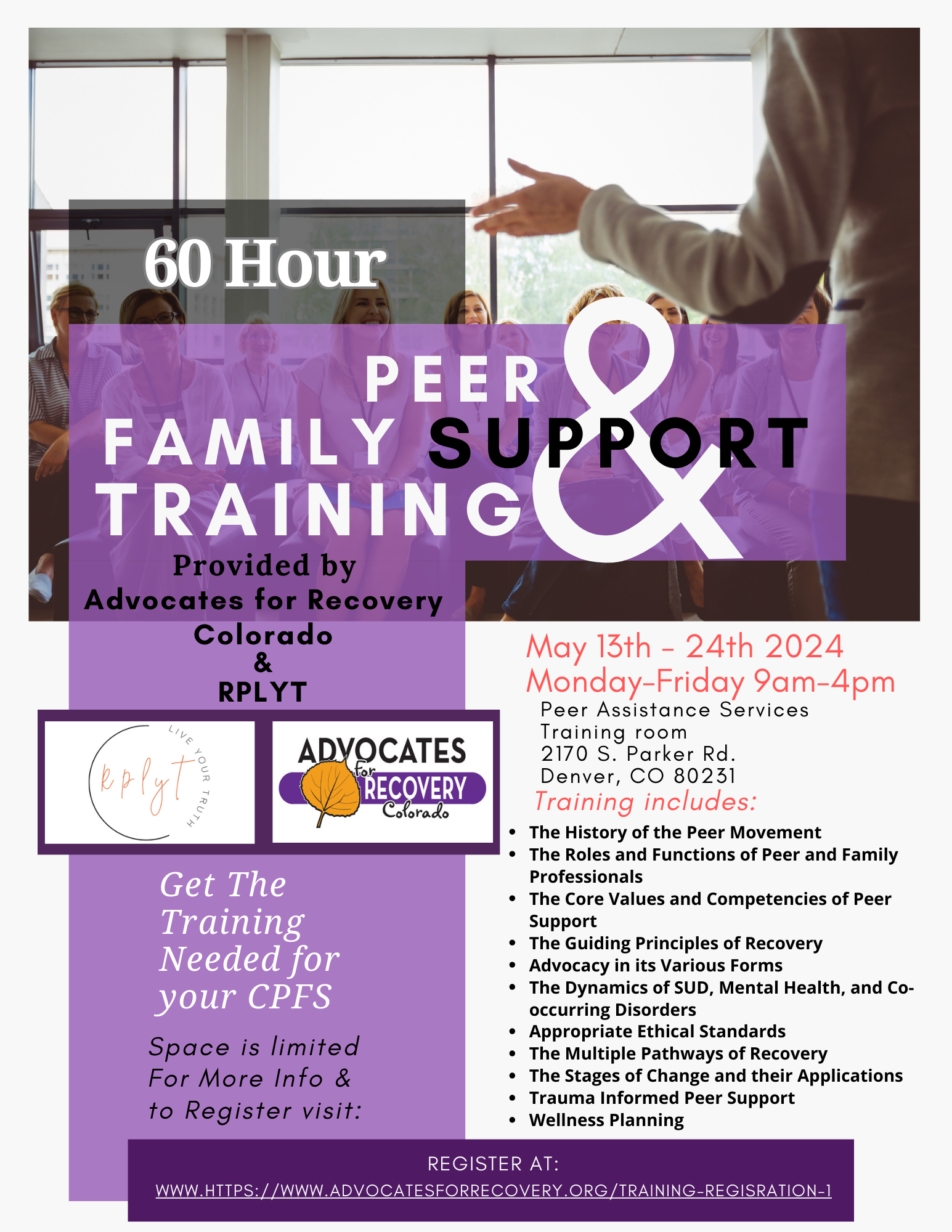 Training — Advocates For Recovery Colorado