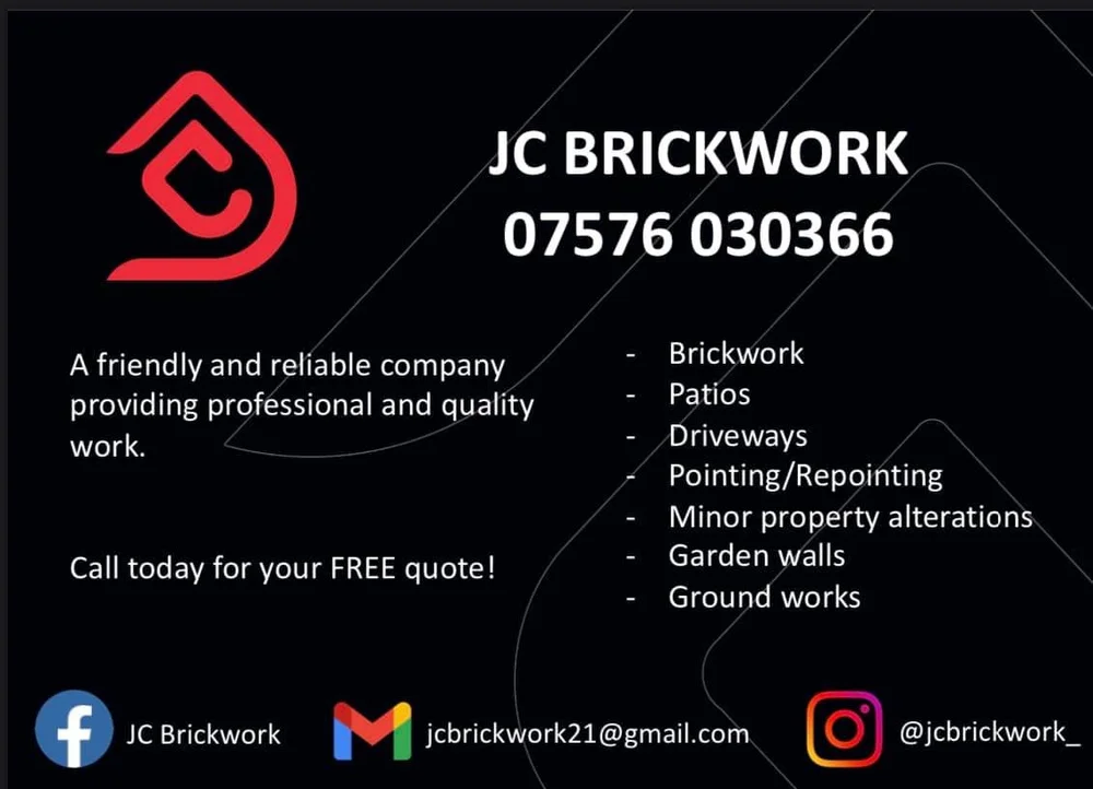 New Sponsor - JC Brickwork — Whitehill & Bordon FC