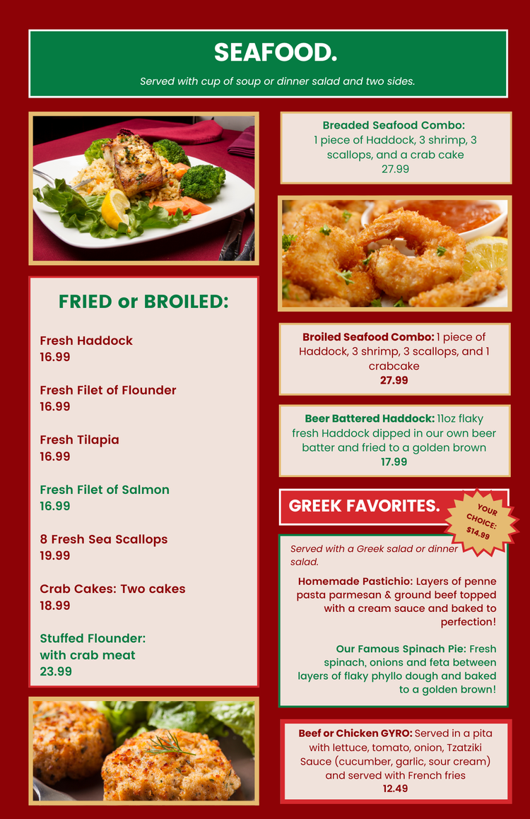 Lunch and Dinner — Centerville Diners