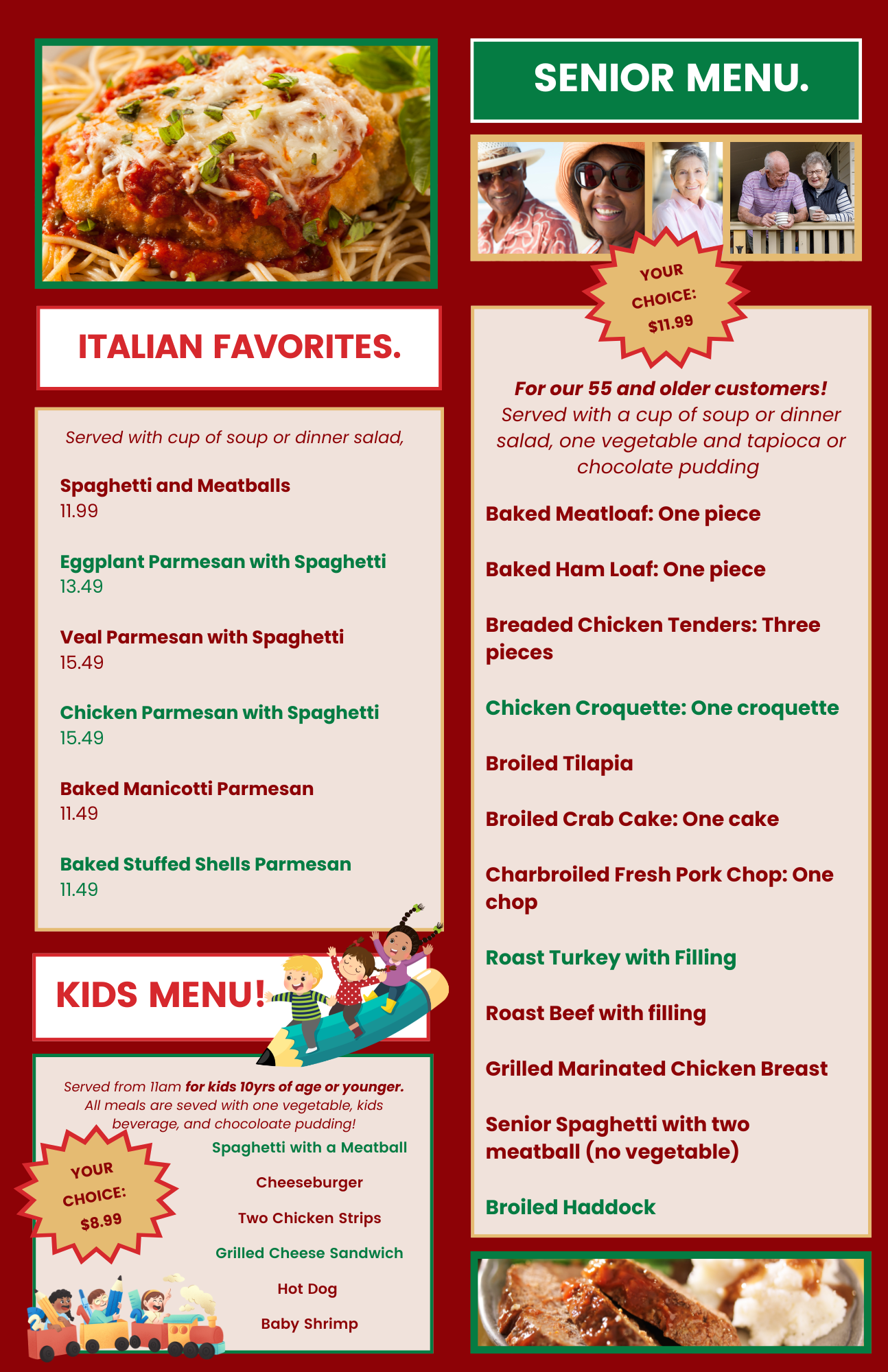 Lunch and Dinner — Centerville Diners