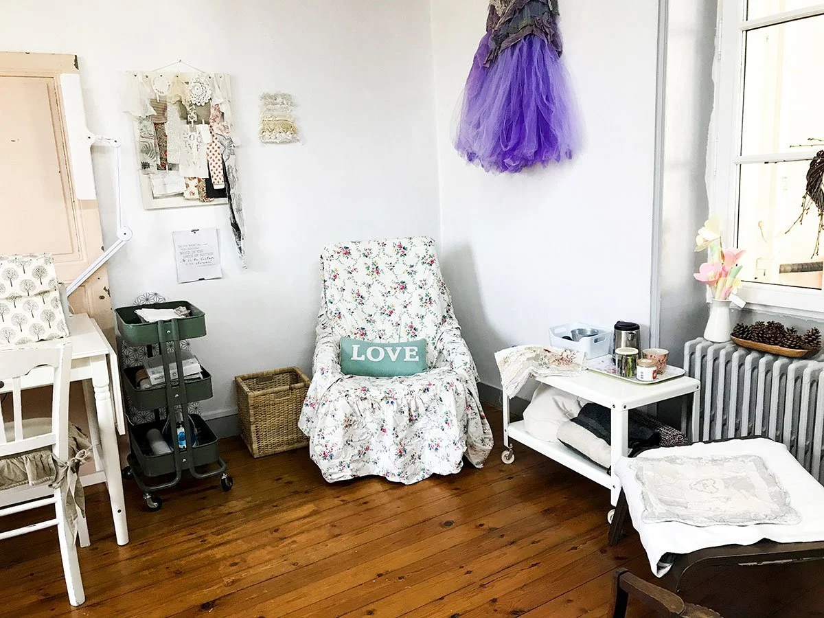 Setting up a sewing station