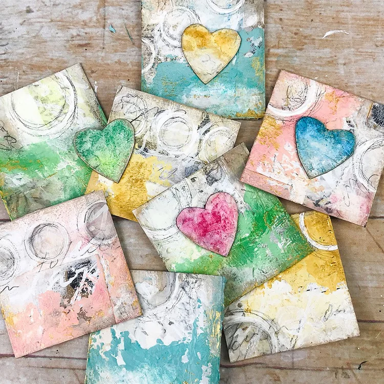Mini Abstracts - Mixed media painting online art class