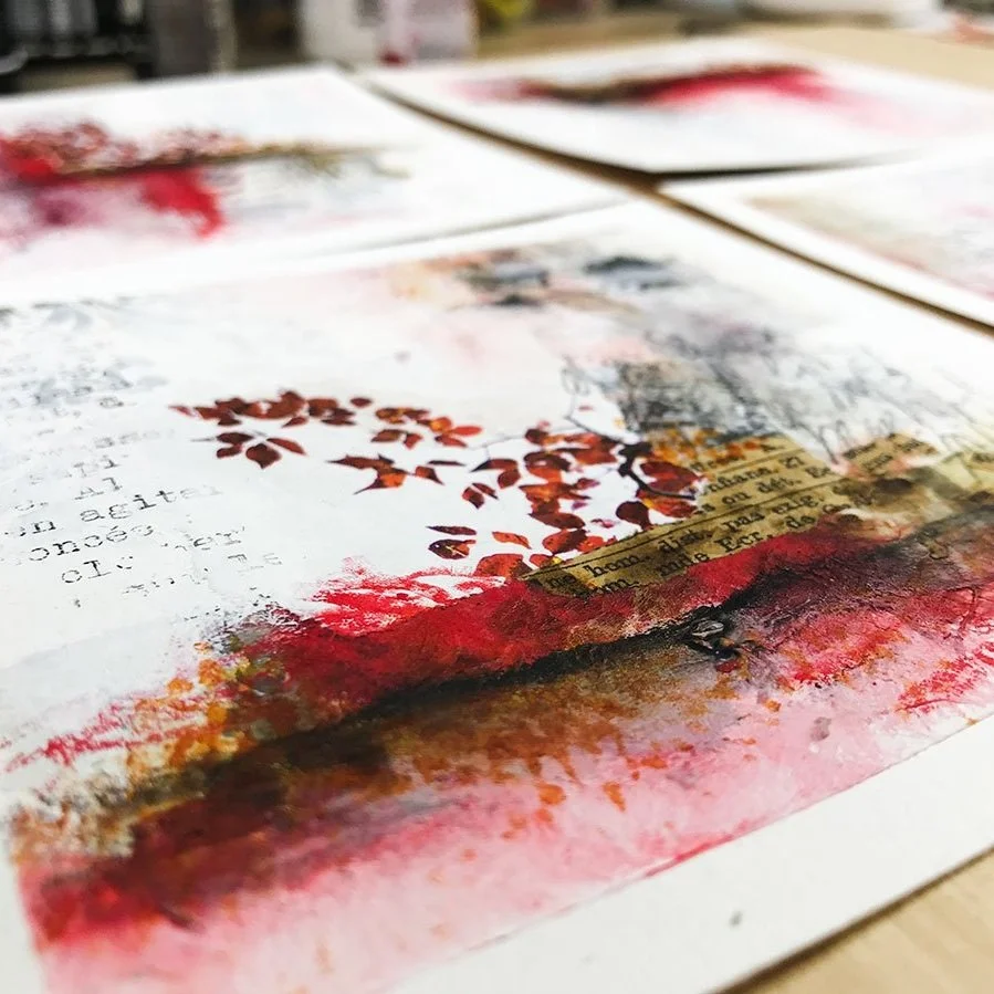 Mini Abstracts - Mixed media painting online art class