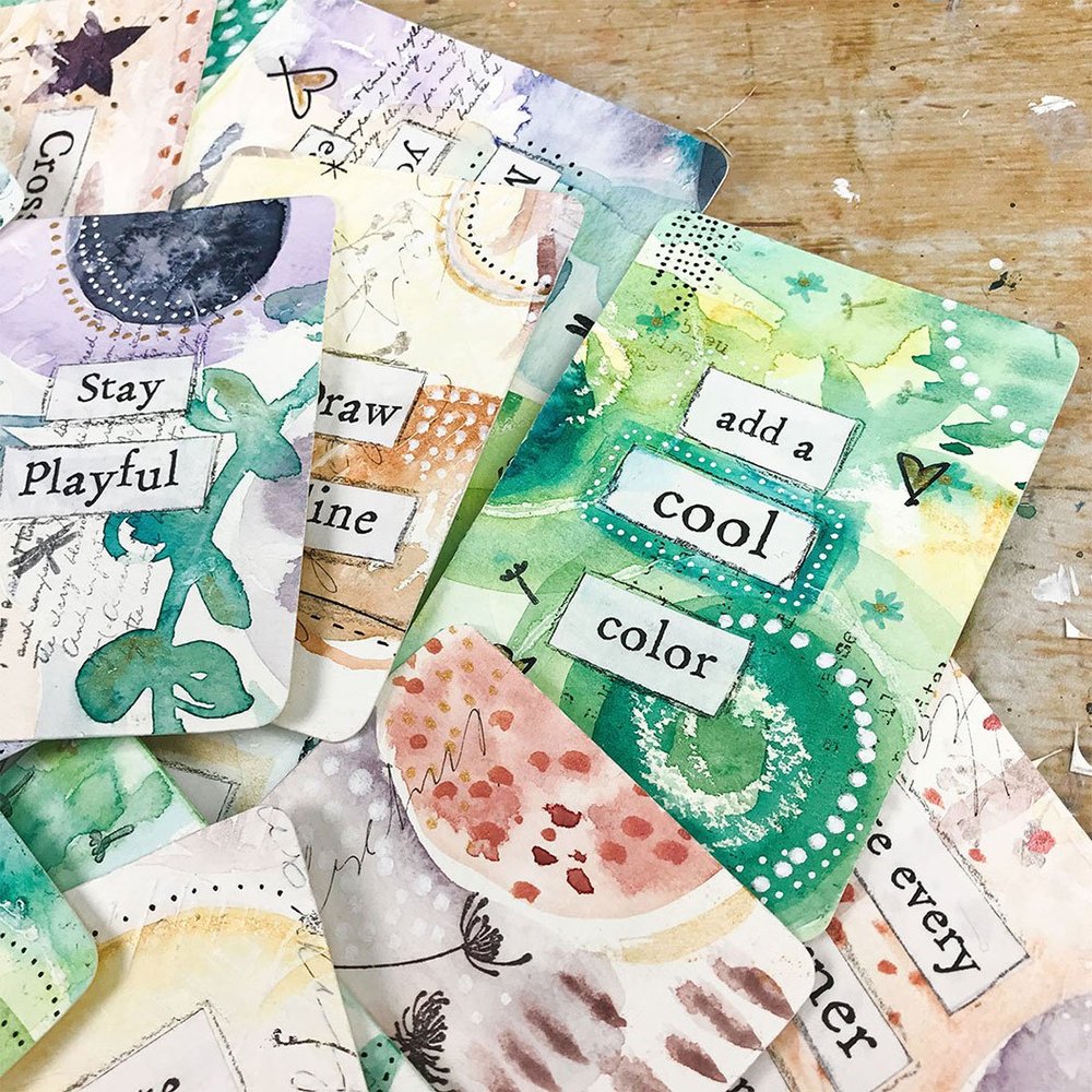 Art Flow Cards - Mixed Media Online Art Class