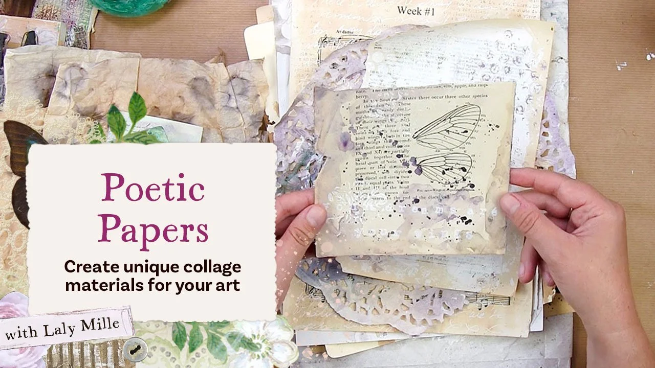 Poetic Papers - Mixed media and collage online art class