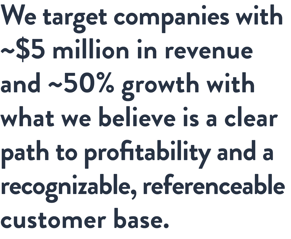 Investment Focus — NEXT Investors