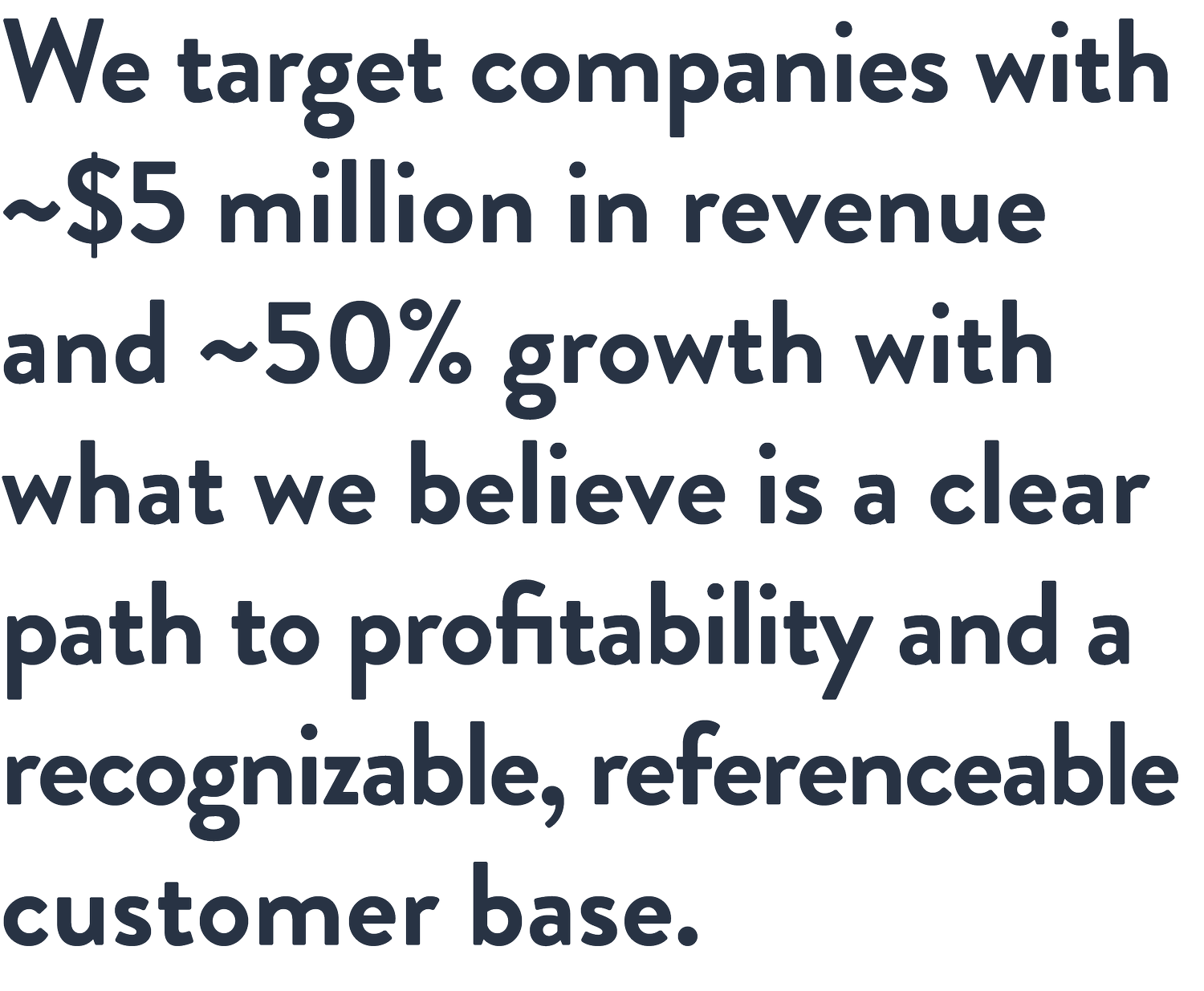 Investment Focus — NEXT Investors