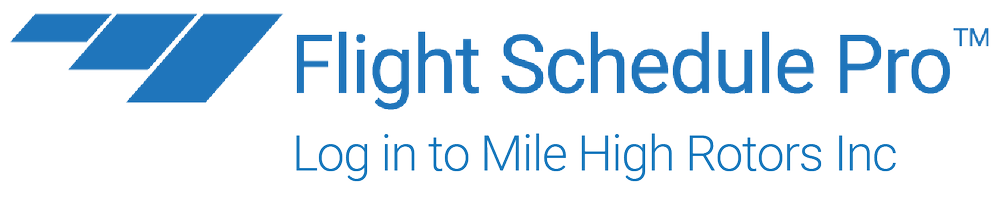 FLIGHT SCHEDULE PRO LOG IN — Mile High Rotors Inc