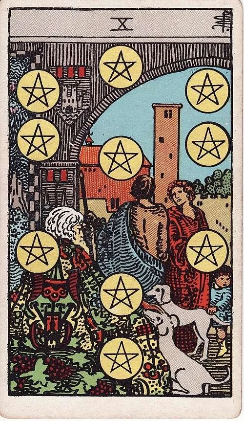 The 10 of Pentacles: Modern RWS Tarot Card Meanings