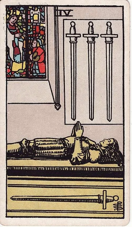 The 4 of Swords: Modern RWS Tarot Card Meanings