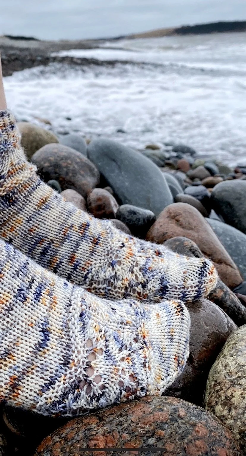 Sock Knitting Pattern: Tidepools — Classical Songbird Designs
