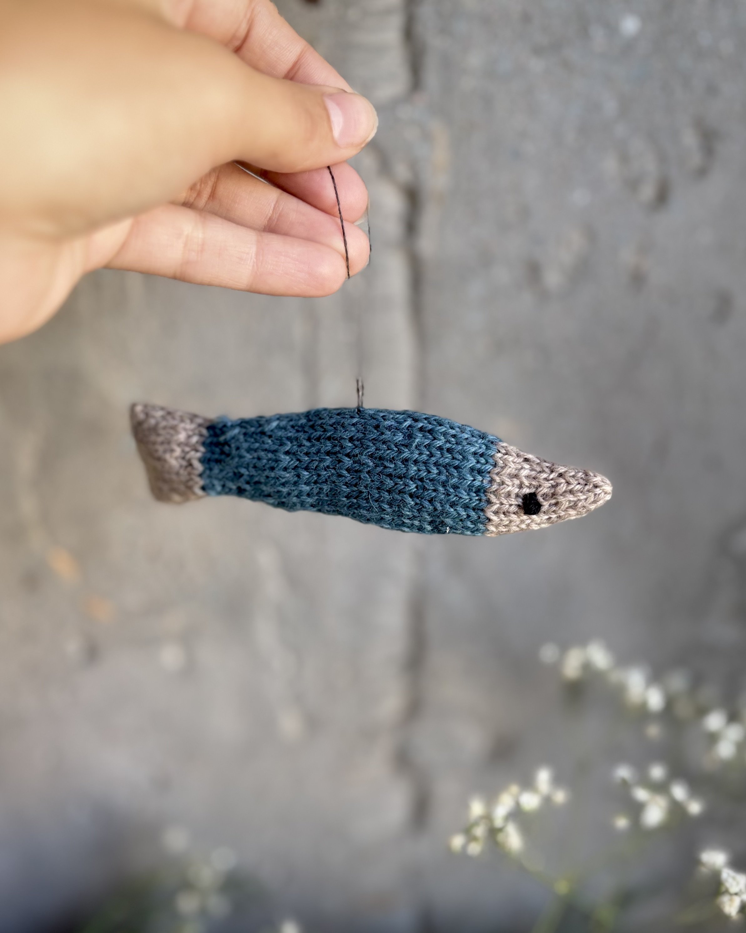 How to Turn a Little Knit Fish into an Ornament — Classical Songbird ...