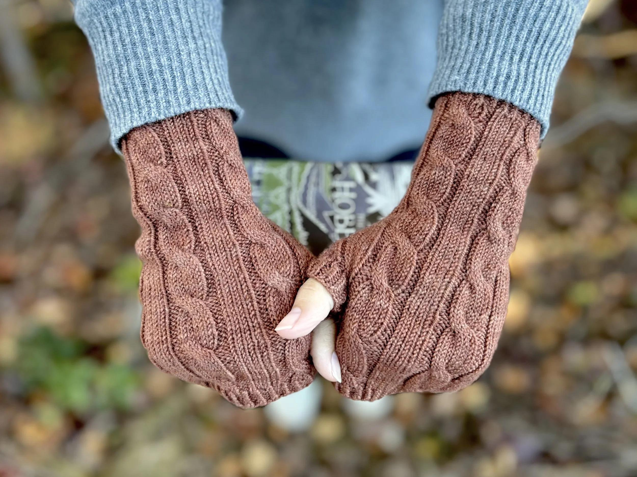 Fingerless Mitt Knitting Pattern: Plot Twists — Classical Songbird Designs