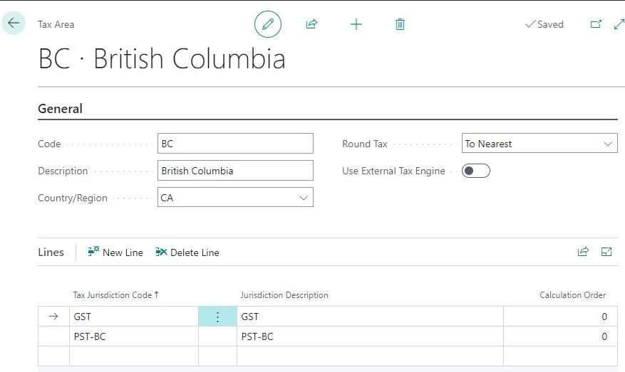 Canadian Use Tax Setup in Business Central — Riviezzo Consulting