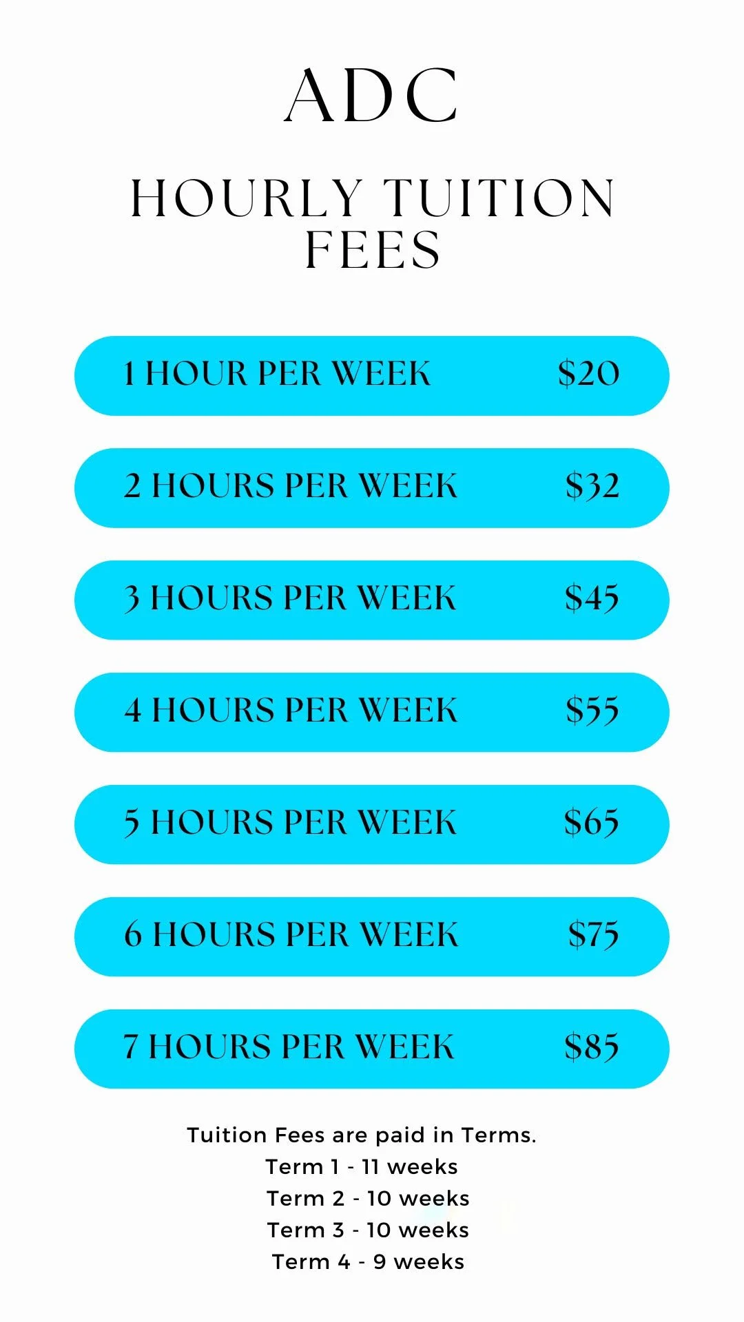 Pricing — Aspire Dance Company