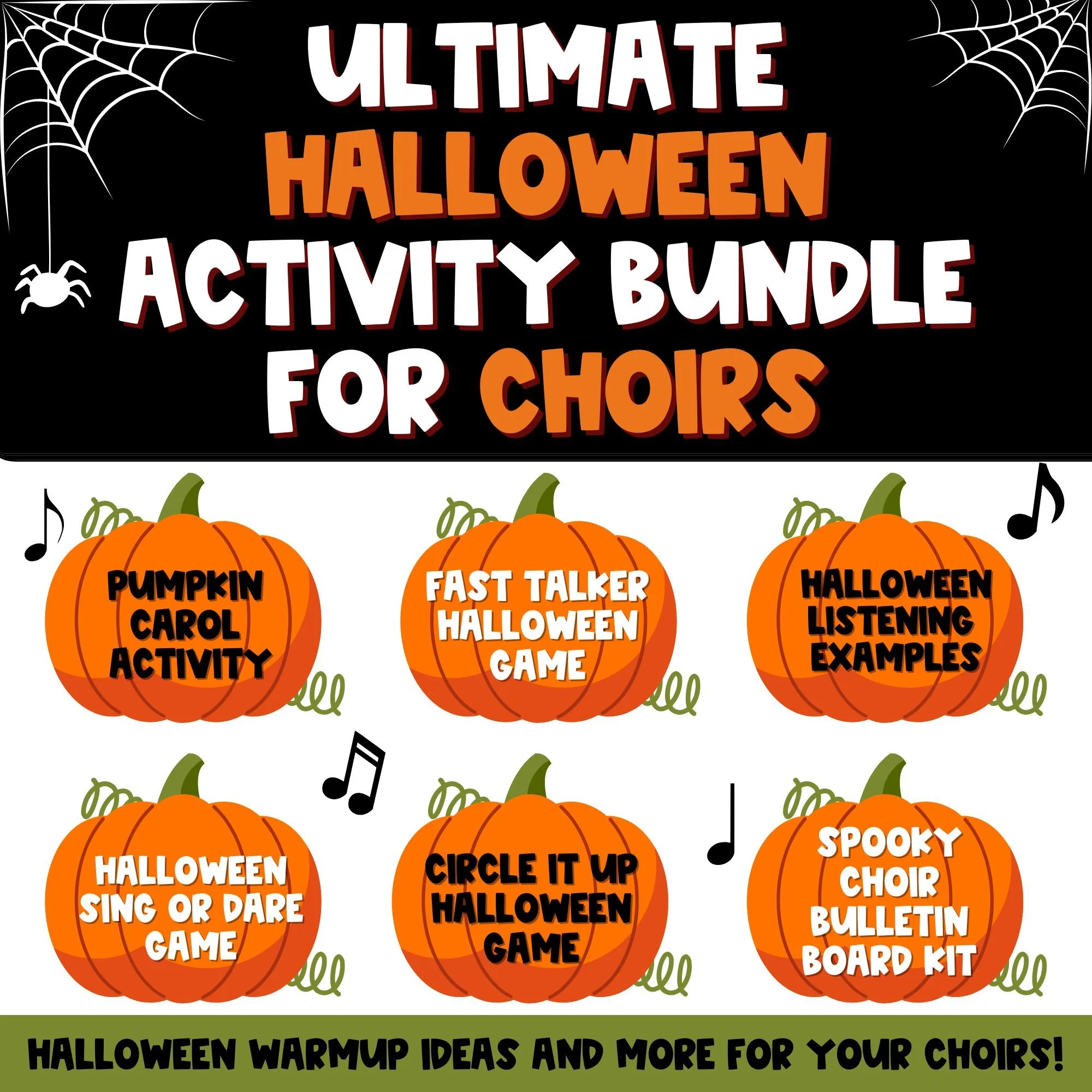Ultimate Halloween Activity Bundle for Choirs / Choir Lesson Plans ...