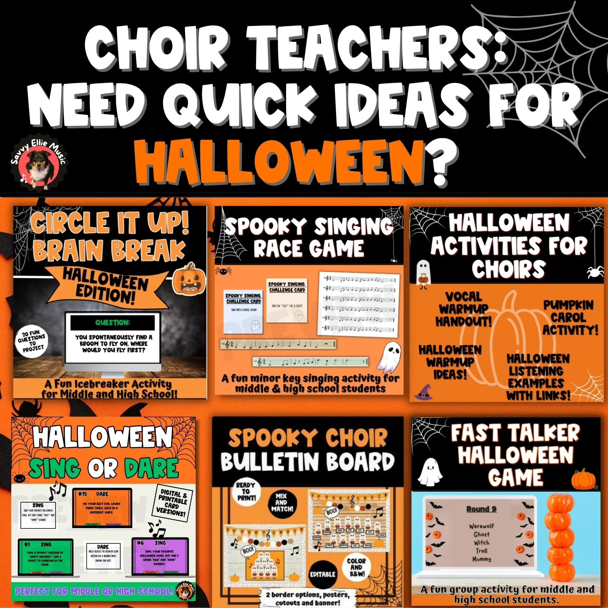 Ultimate Halloween Activity Bundle for Choirs / Choir Lesson Plans ...