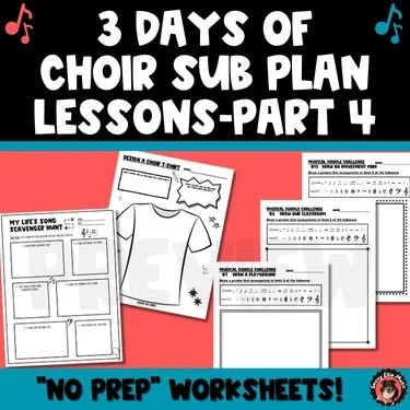 Choir Sub Plans Made Fun! 🎵⭐ — Savvy Ellie Music