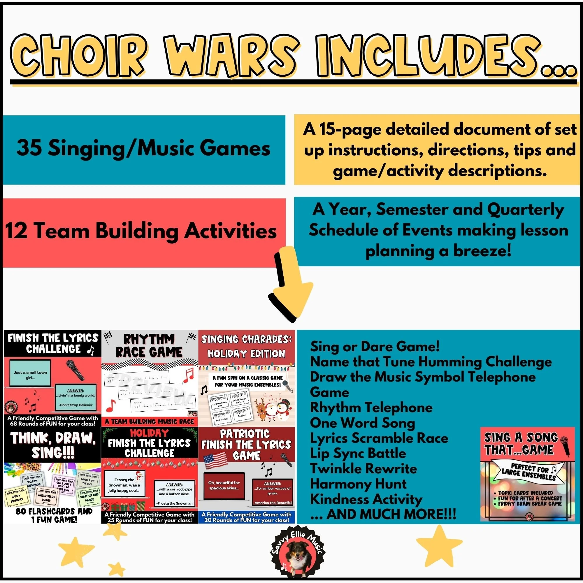 Choir Wars - A Year of MS & HS Singing Games, Music Activities & Team ...