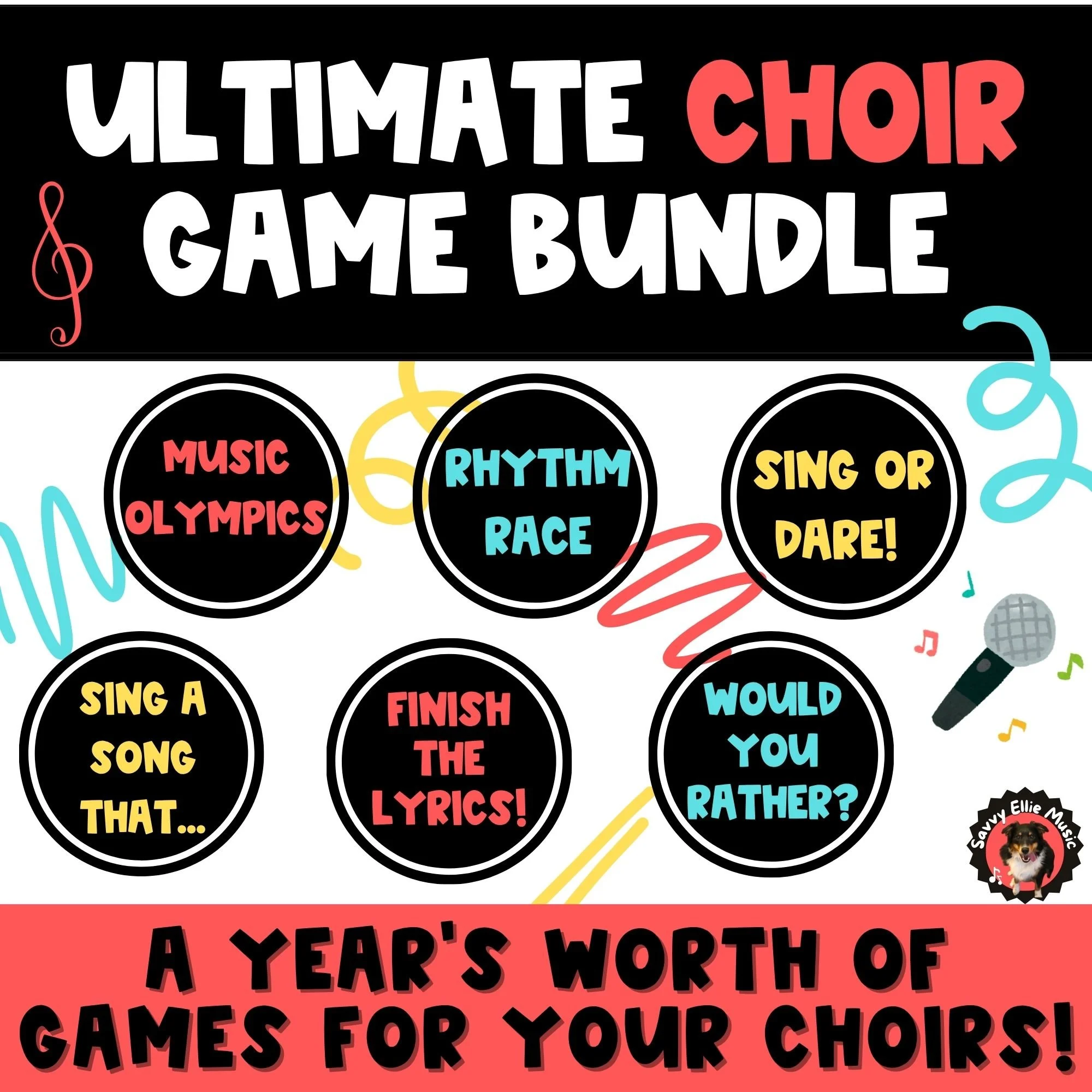 Choir Game & Music Activity Bundle for Middle School & High School ...