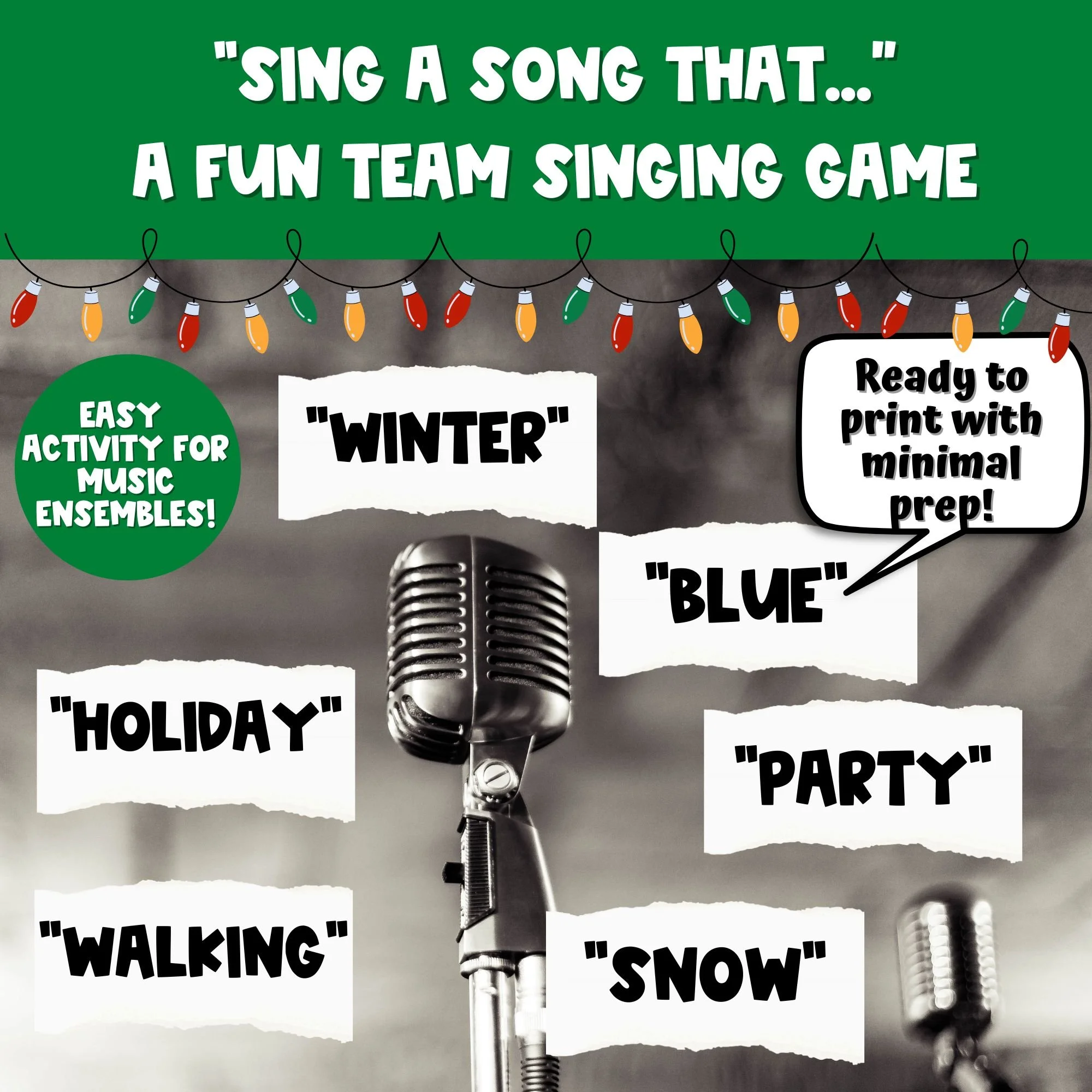 "Sing a Song That..." Holiday Singing Game - A Fun Brain Break Choir ...