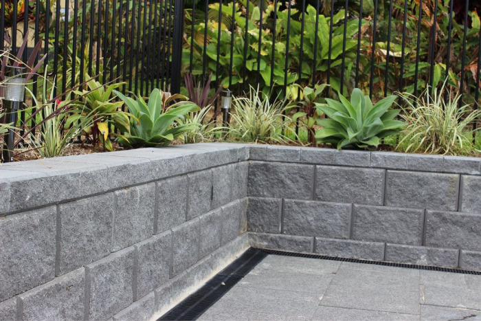 Concrete sleeper retaining walls — Slide Living