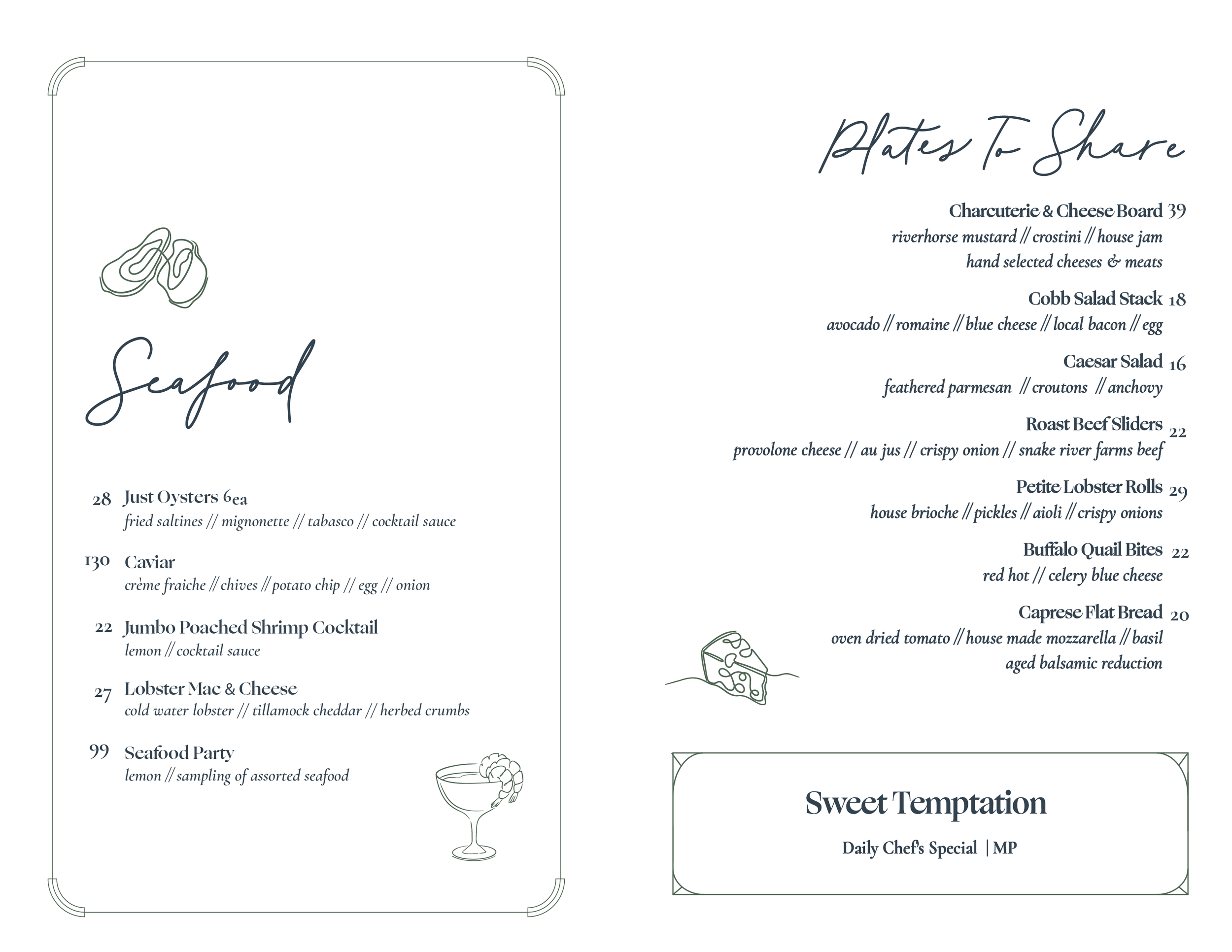 Menu — Palomino Park City