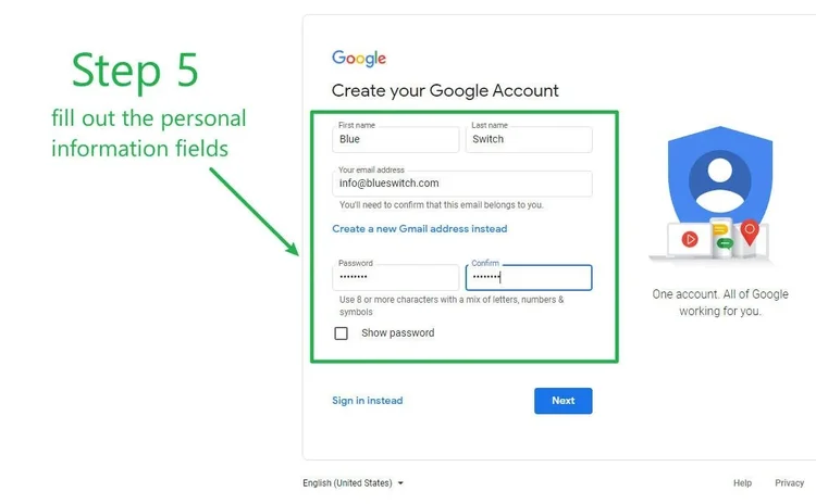 How to Create a Google Account with Any Email Address — BlueSwitch