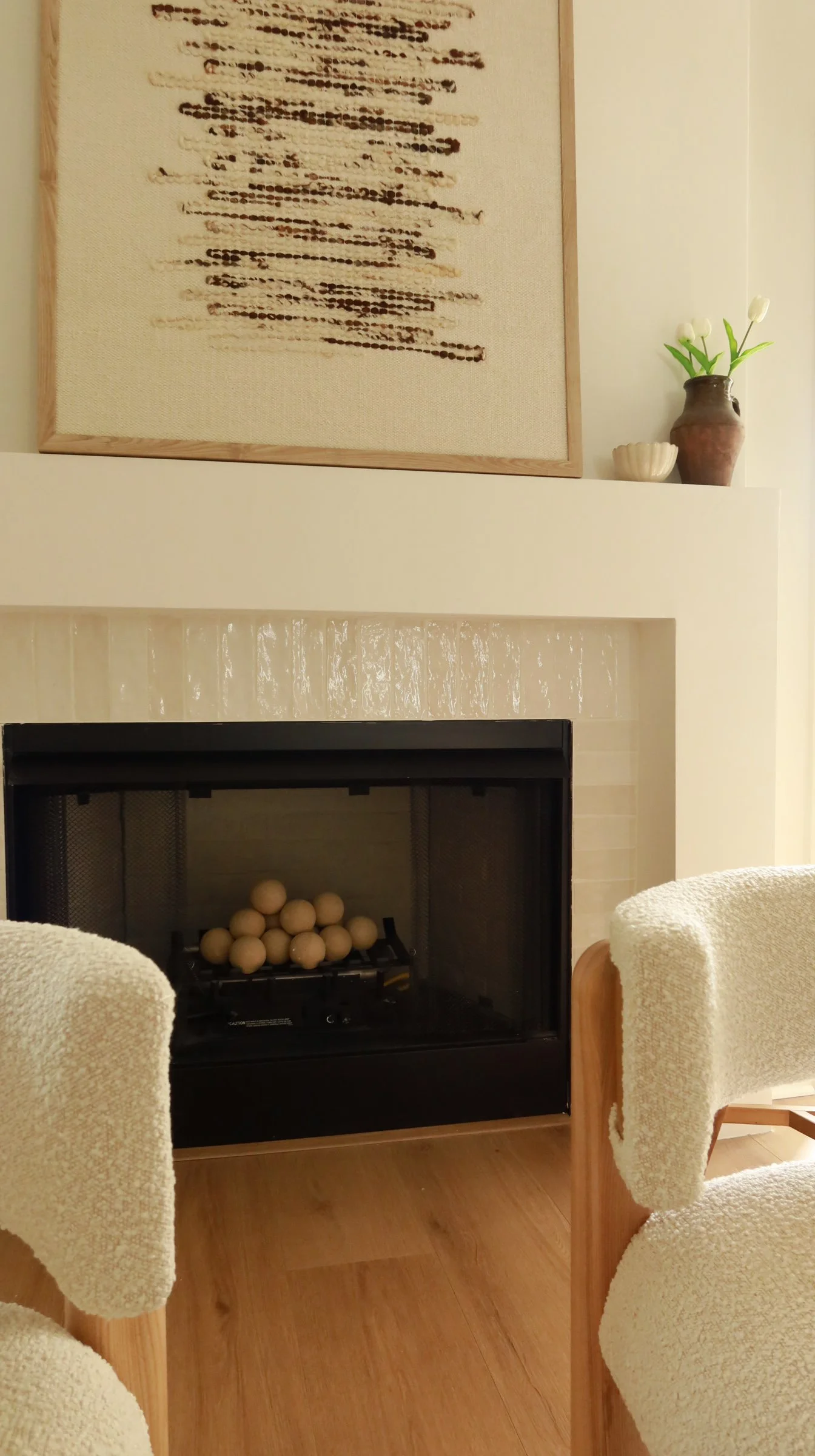 Fireplace- plaster fireplace- fireplace reno- — Linen Oaks Interiors
