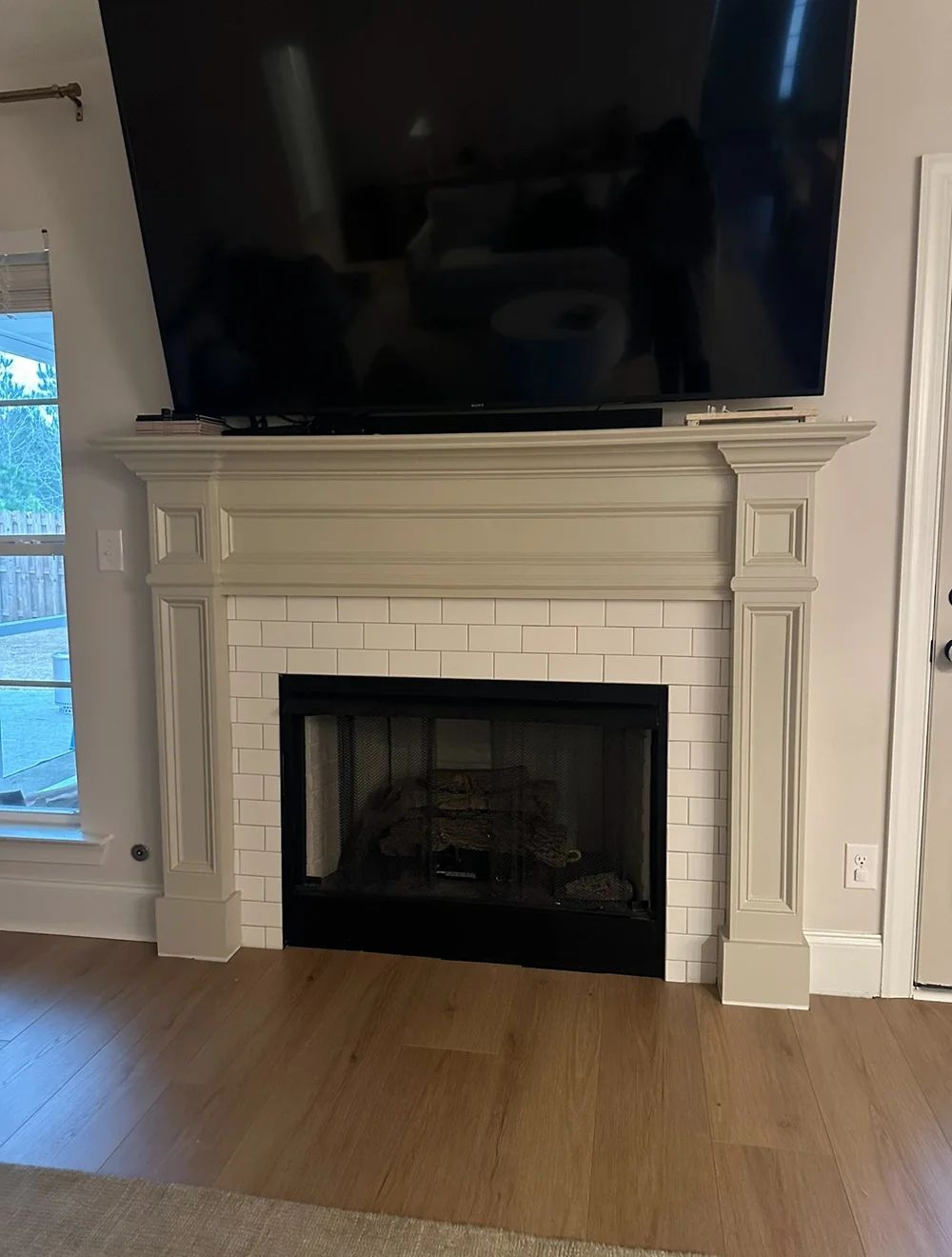 Fireplace- plaster fireplace- fireplace reno- — Linen Oaks Interiors