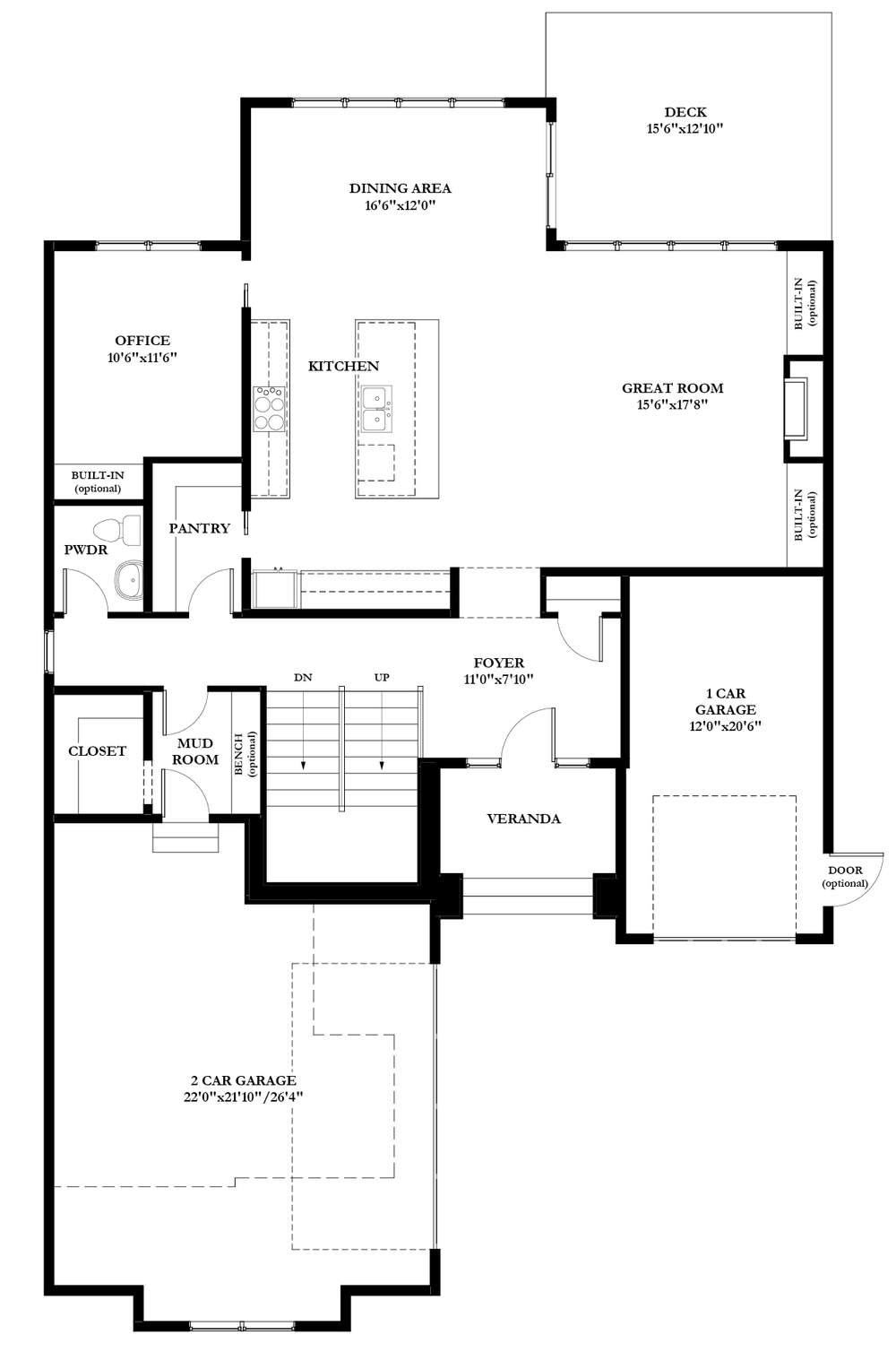 Evergreen Home Model Floor Plan — Veranda at Legacy