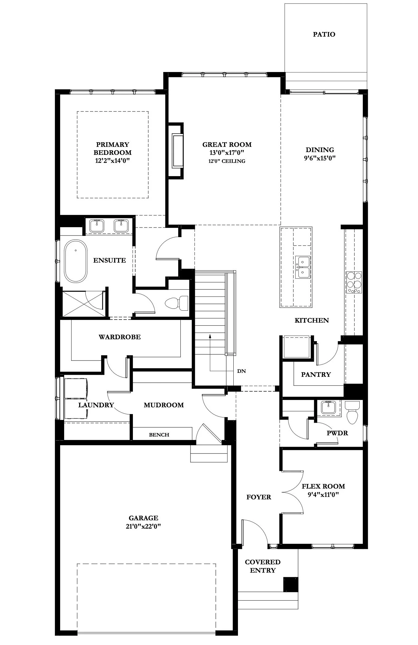 Juniper Home Model Floor Plan — Veranda at Legacy