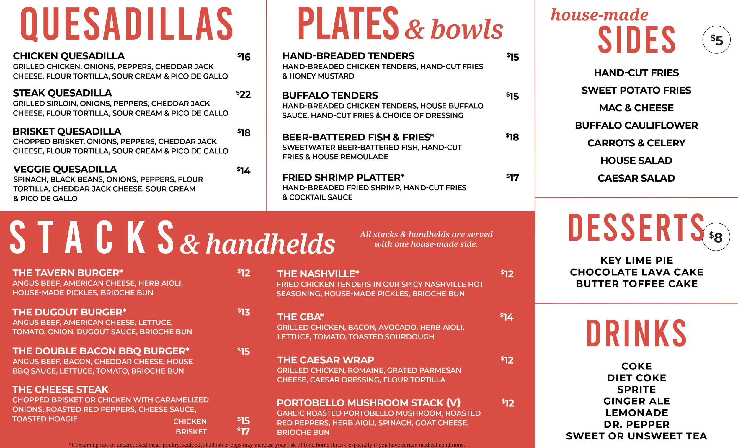 Food Menu — Loyal Tavern