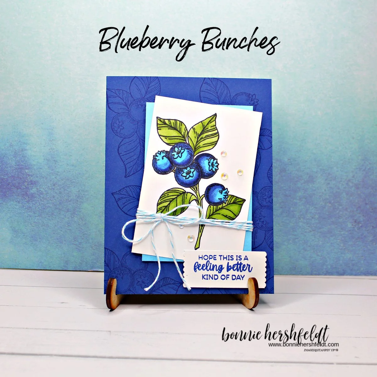 Blueberry Bunches Card Class Tutorial — Bonnie Hershfeldt Independent ...
