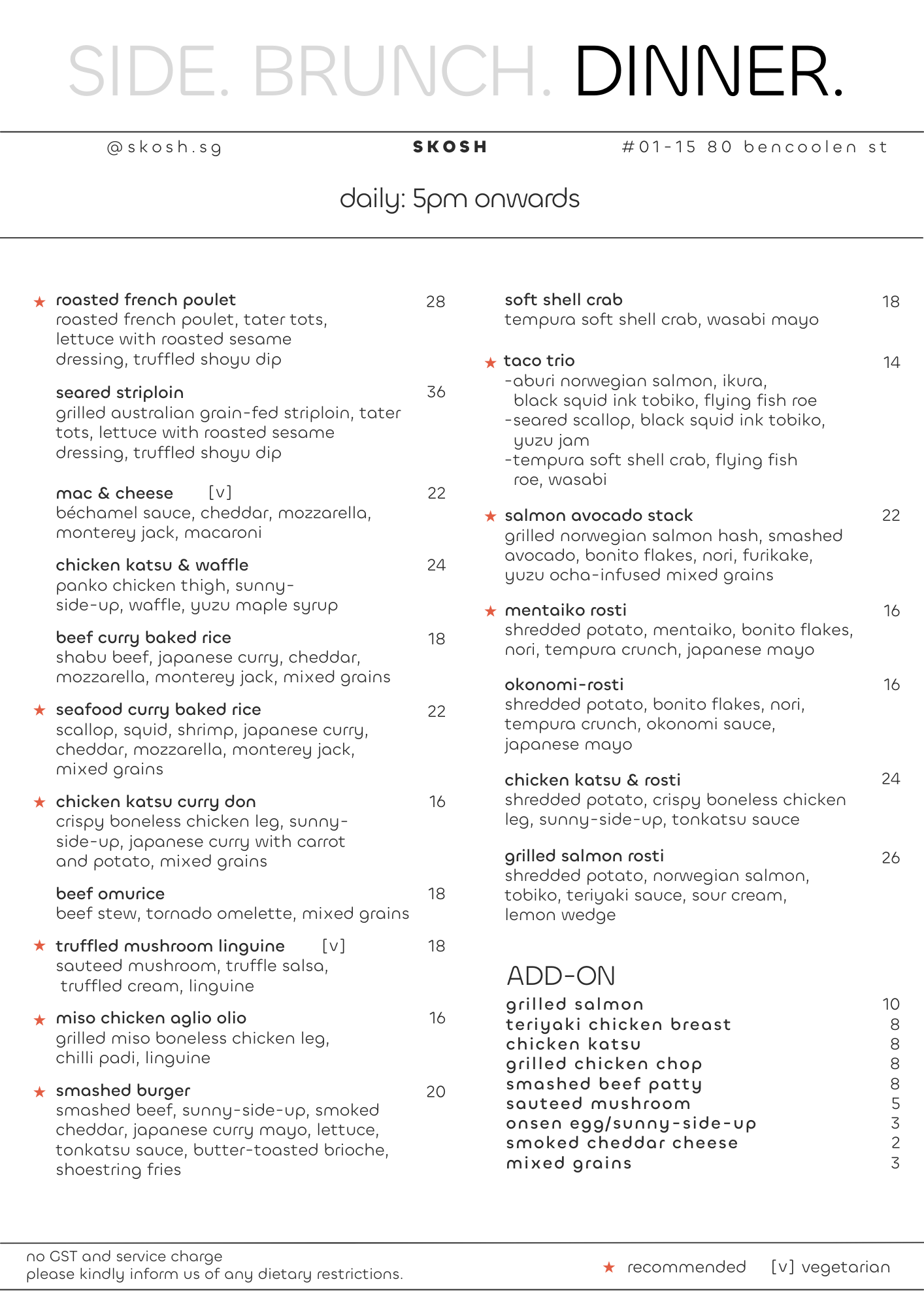 Discover Japanese-Inspired Eats | SKOSH NAFA in Bencoolen