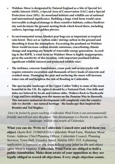Our Campaign — Stop Calderdale Wind Farm