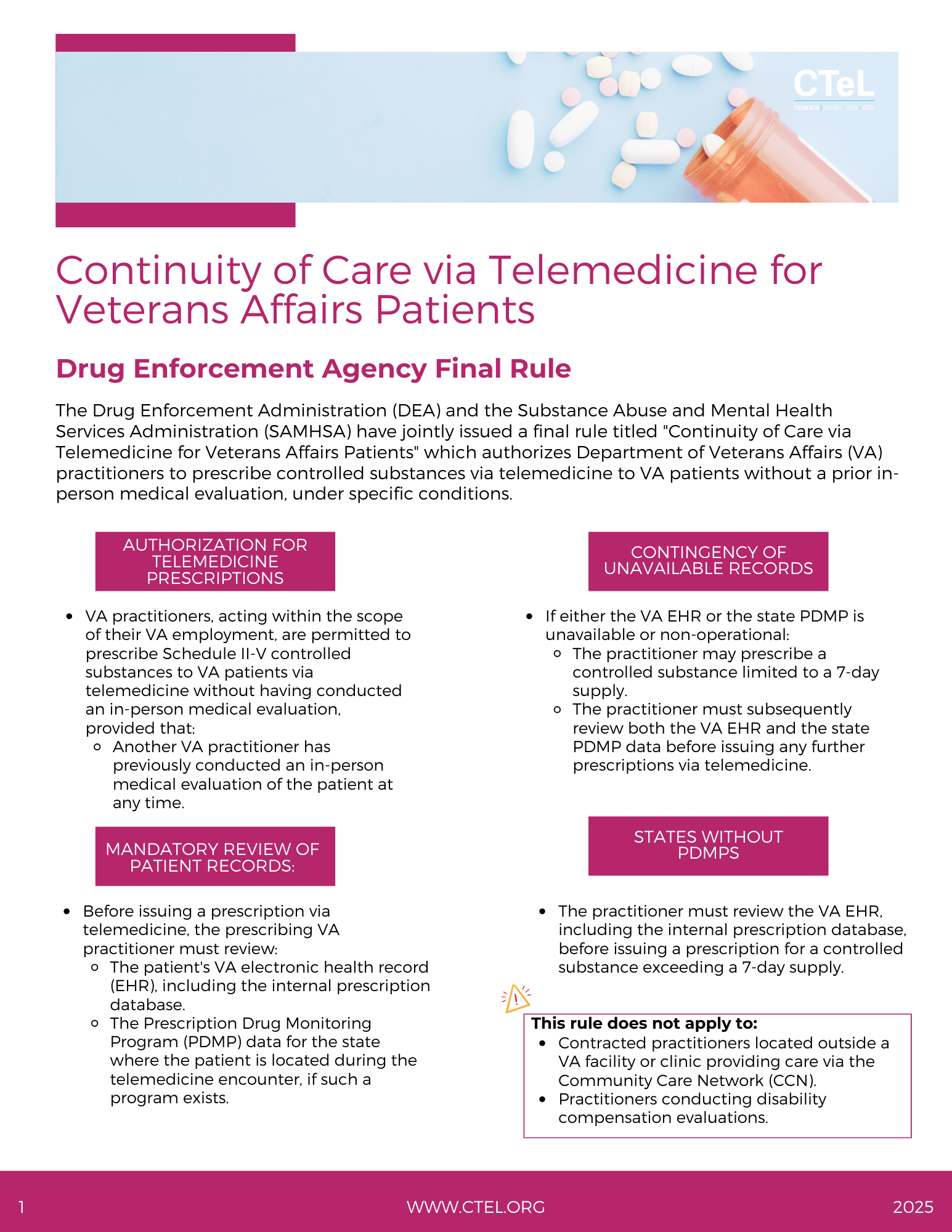 Prescribing of Controlled Substances — CTeL.org