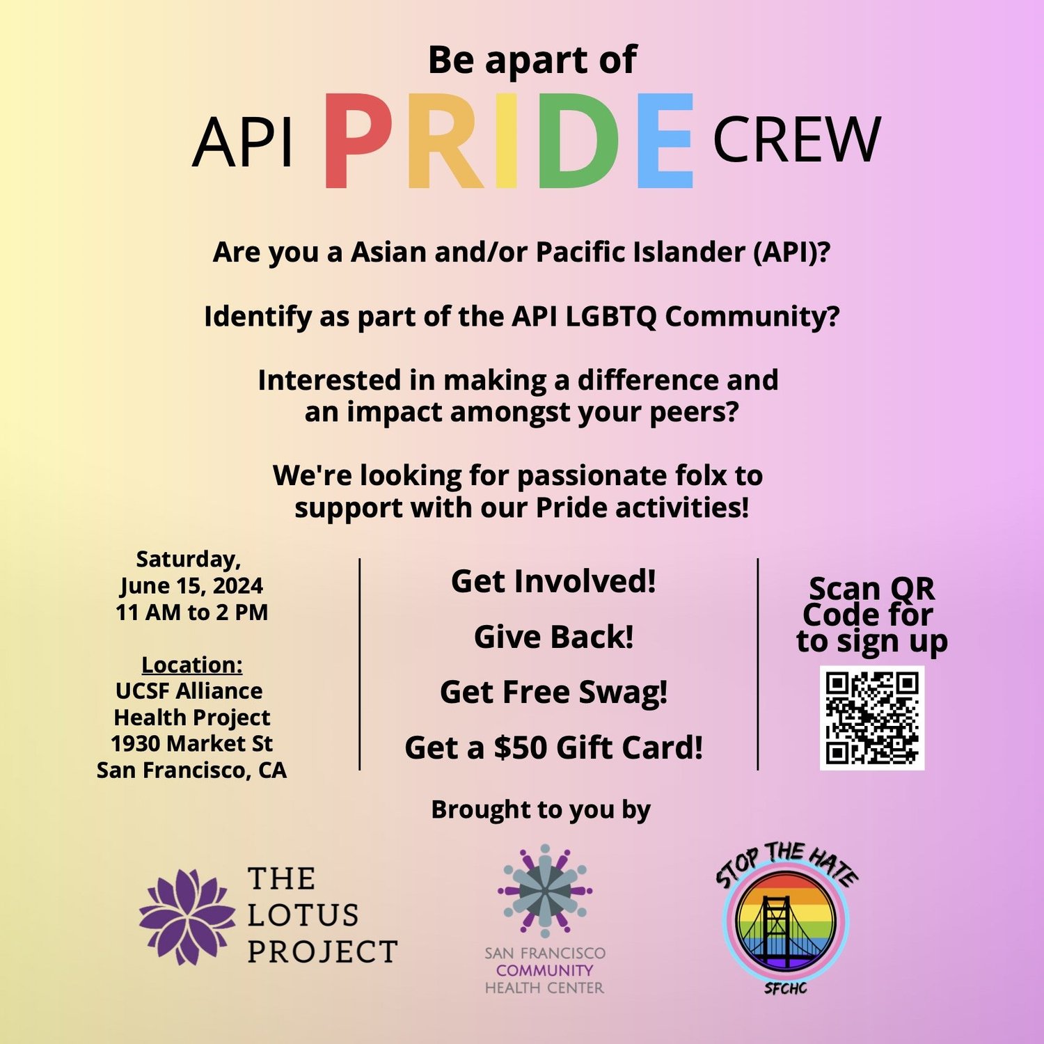The Lotus Project & Stop the Hate's API Pride Crew 2024 — San Francisco Community Health Center