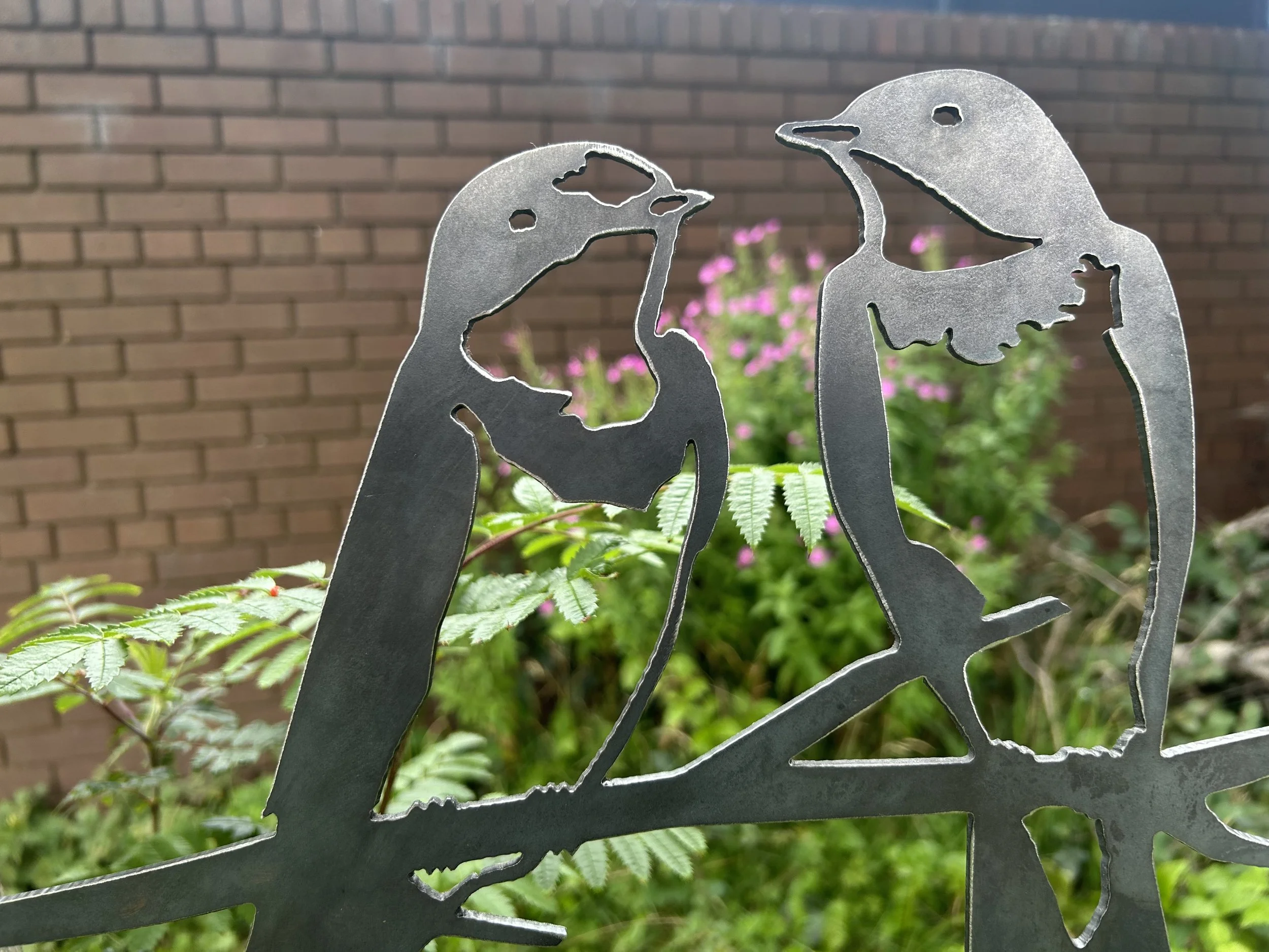 Metal Bird Garden Art | Rustic UK-Made Steel Bird Silhouettes ...